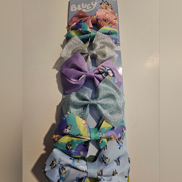 Disney | Accessories | Bluey Character Hair Bows Set | Poshmark
